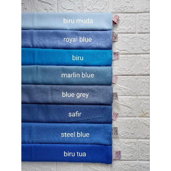 Jual Hijab Segi Empat Basic Voal Umama Biru/Biru Muda/Biru Tua | Shopee ...