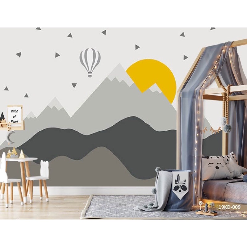 Jual Wallpaper Dinding Custom Mural Kamar Anak Happy Kids | Shopee ...