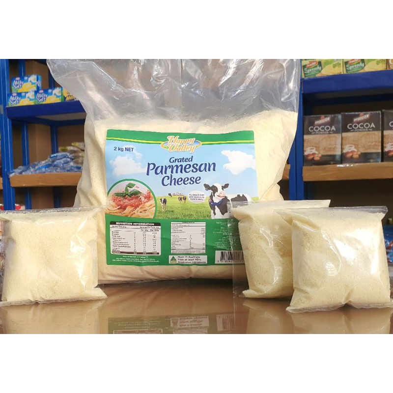 Jual Happy Valley Parmesan Cheese Grated / Keju Parmesan Bubuk Repack ...
