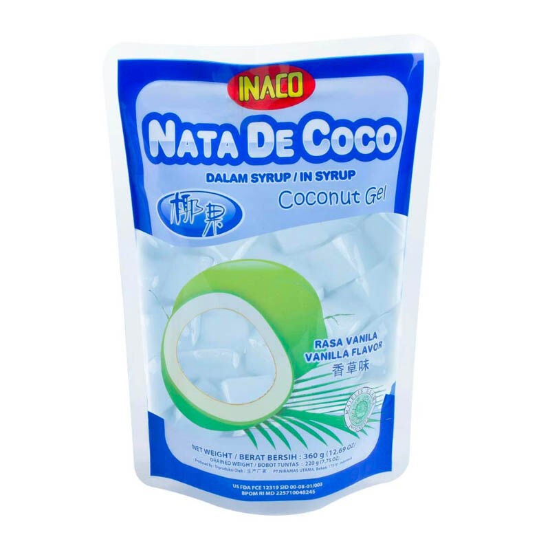 Jual Inaco Nata De Coco 220 gr (5 Rasa) / coconut gel | Shopee Indonesia