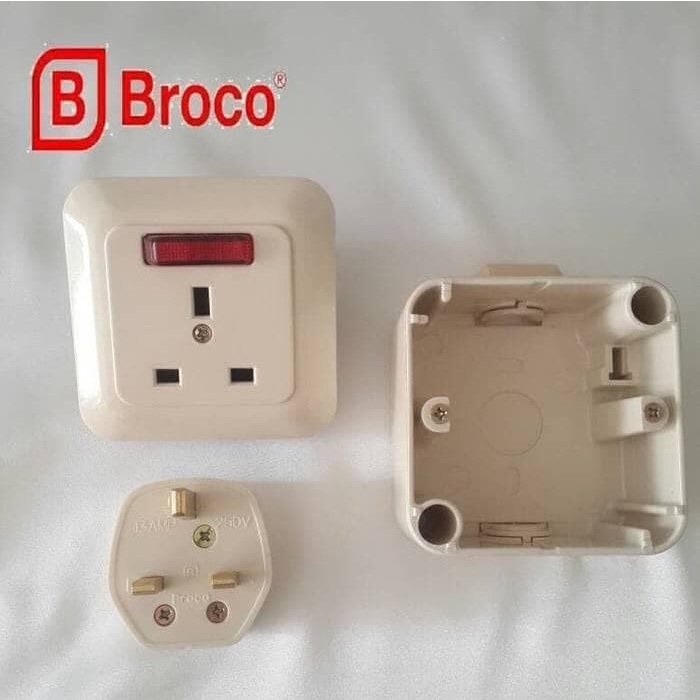 Jual Stop Kontak AC set Broco Colokan AC Set OB Broco Gracio Colokan ac ...
