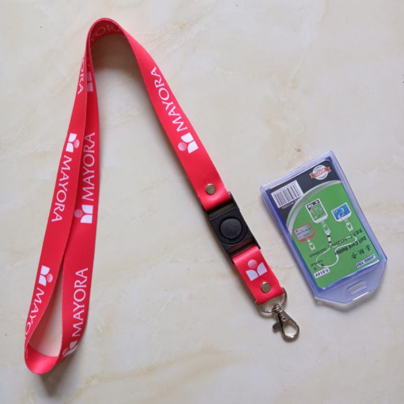 Jual TALI LANYARD MAYORA ID CARD / LANYARD MAYORA MERAH TALI ID CARD ...