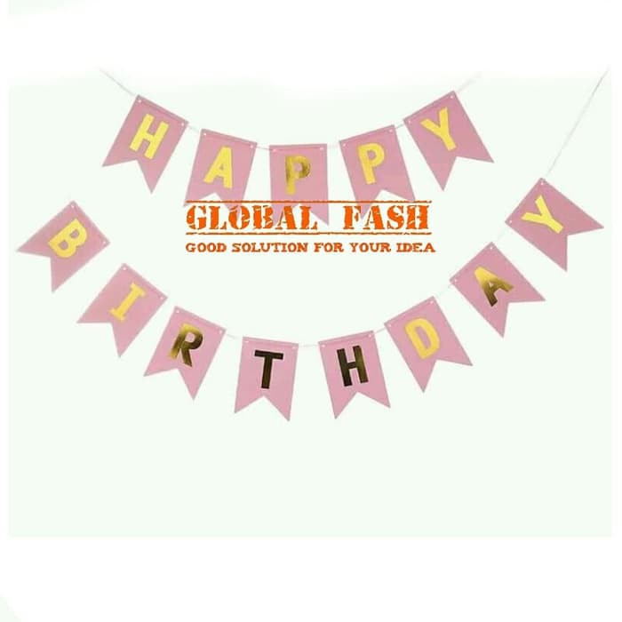 Jual banner HBD segi lima / bunting flag hbd / banner flag ultah ...