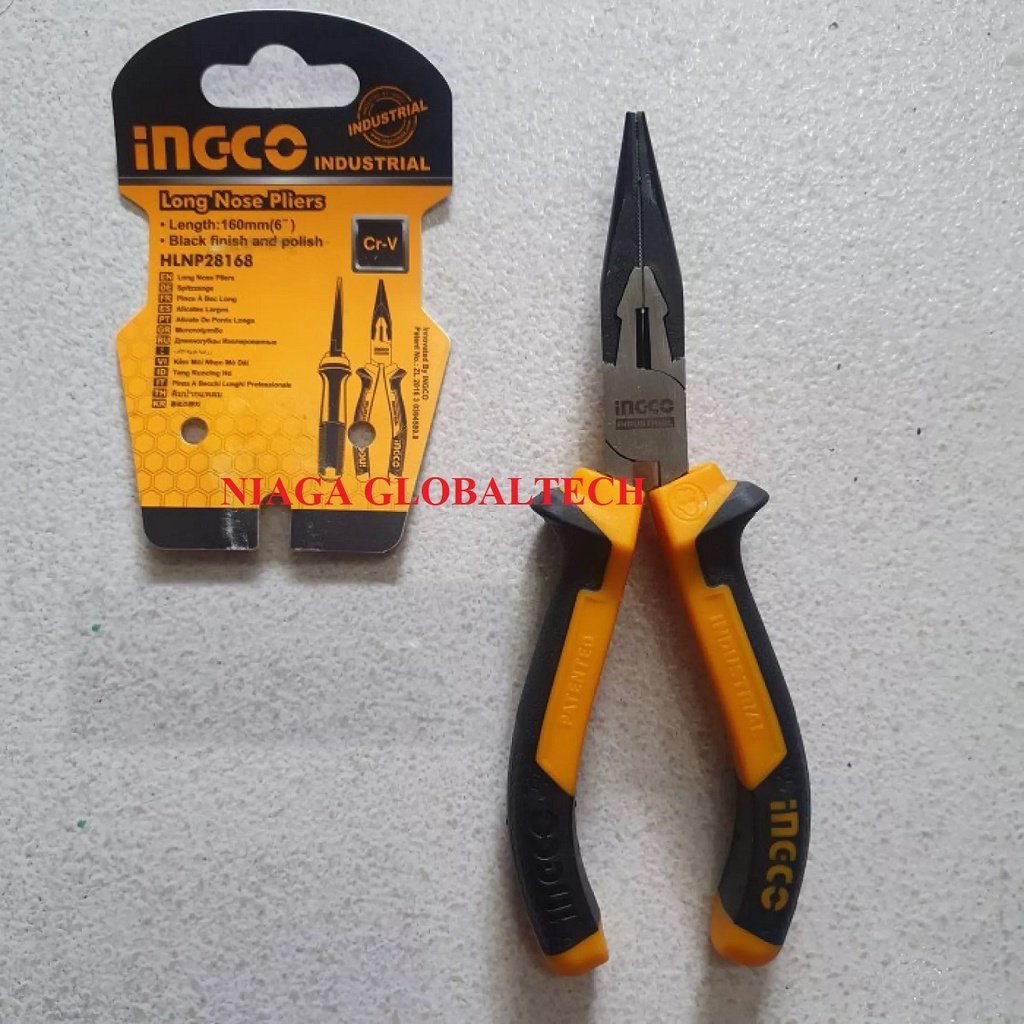 Jual INGCO TANG RUNCING TANG LANCIP INDUSTRIAL LONG NOSE PLIER INGCO ...