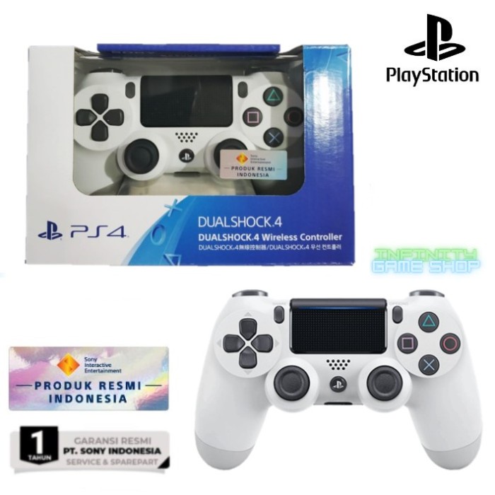 Jual PS4 New DUAL SHOCK 4 Controller | White Stick CUH-ZCT2 SERIES ...
