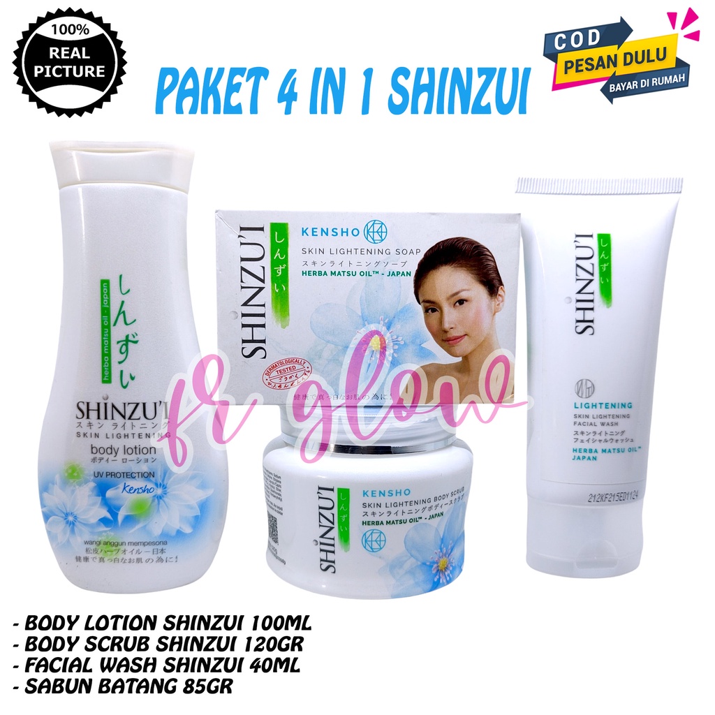 Jual Paket SHINZUI 4in1 Whitening Termurah Bisa Cod Body Scrub Shinzui ...