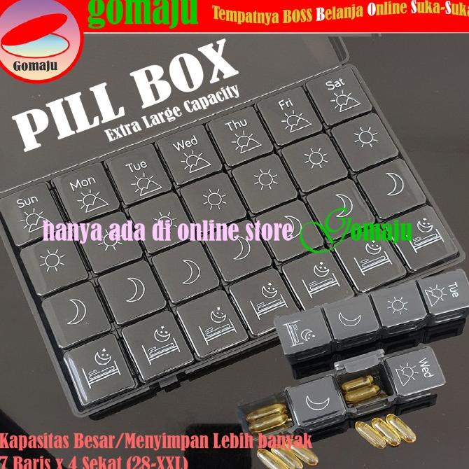 Jual 28-XXL KOTAK OBAT BESAR MINGGUAN LARGE PILL BOX TEMPAT VITAMIN ...