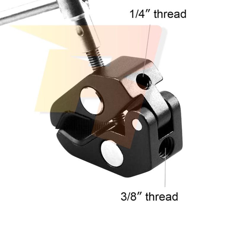 Jual Universal Super Clamp Penjepit Super untuk Lightstand Ringlight DSLR dan Articulating Arm ...