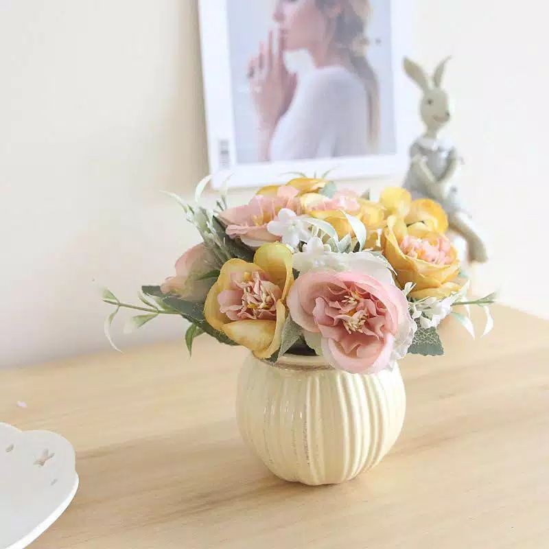 Jual bunga artificial tanaman artificial bunga palsu bunga pot tanaman ...