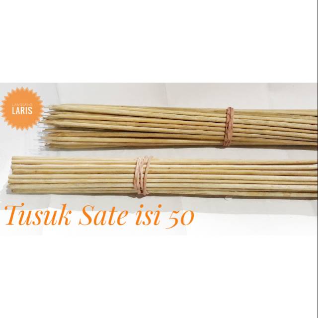 Jual Tusuk Sate Kayu isi 50 tusuk | Shopee Indonesia