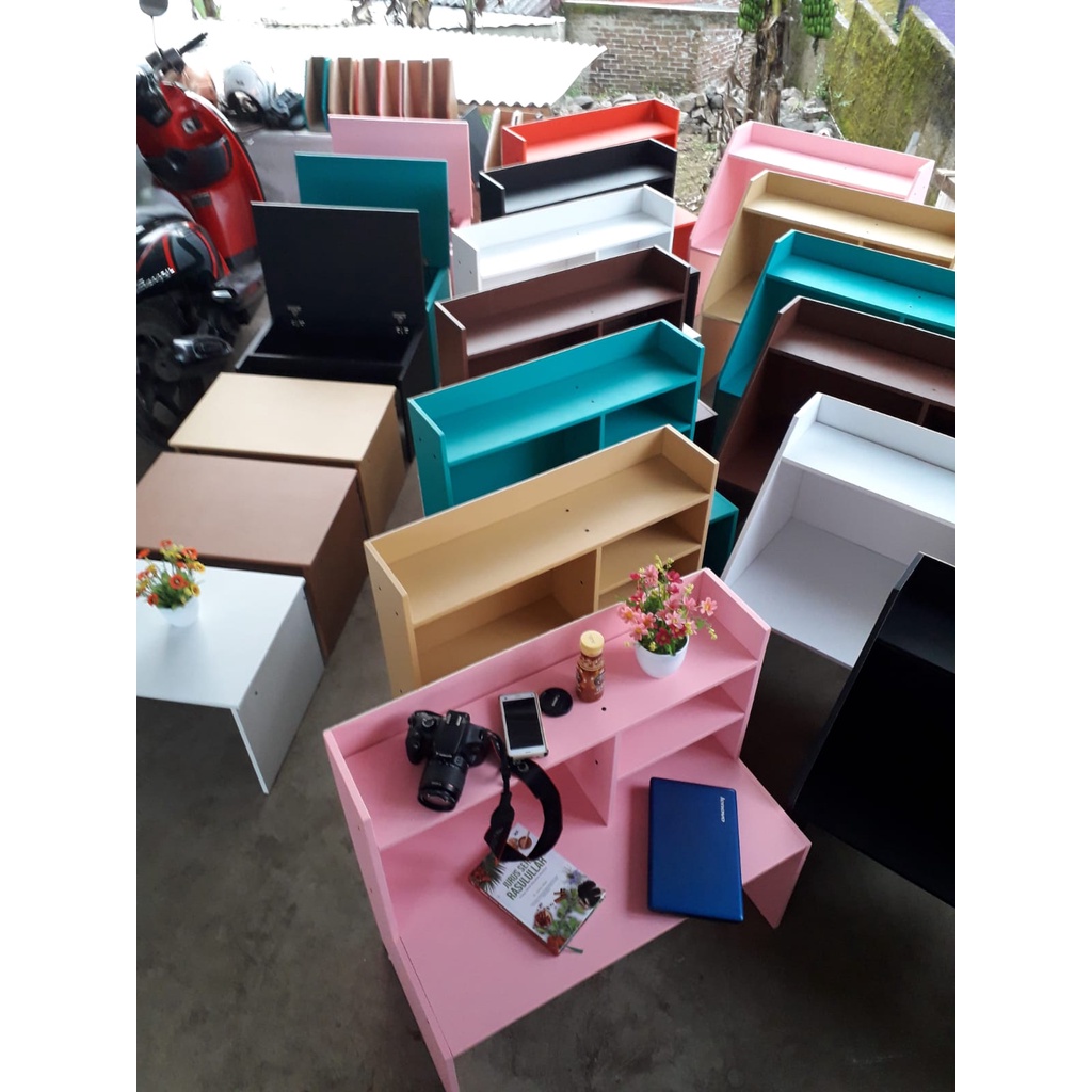 Jual Meja Belajar Lesehan Minimalis Model Kotak Bahan Multiplek / MDF ...