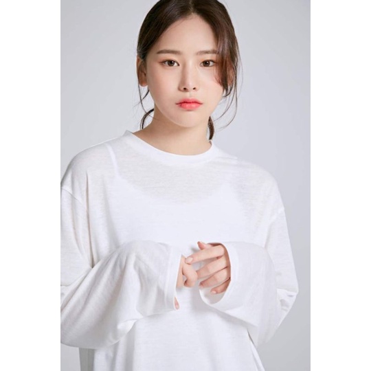 Jual Kaos Oversize Wanita Lengan Panjang O-Neck Polos KAOS POLOS ...