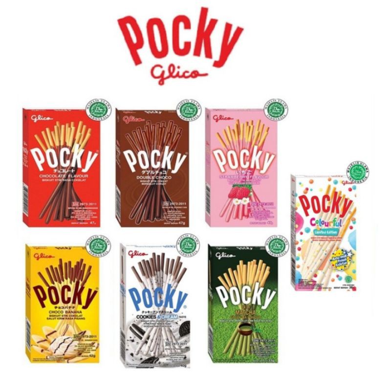 Jual Pocky / Glico Pocky / DoubleChoco ChocoBanana Strawberry CookiesCream Chocolate Matcha ...