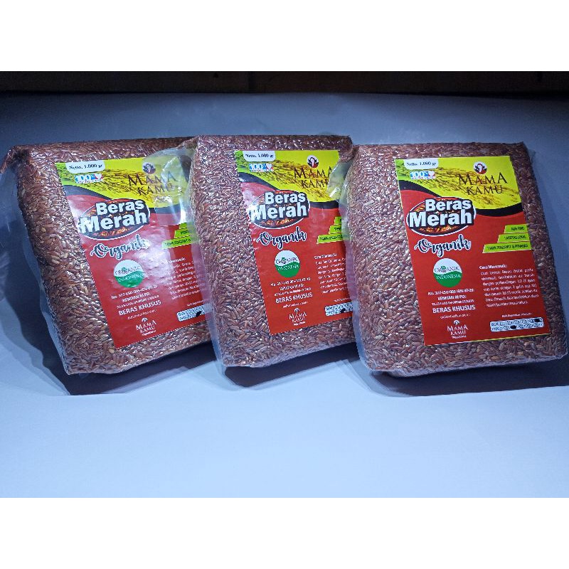 Jual Beras Merah Organik 1kg | Shopee Indonesia