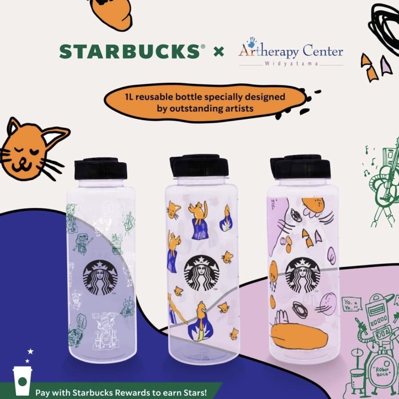 Jual Starbucks x ATC Tumbler / Botol Minum 1 LIter ORIGINAL Limited ...