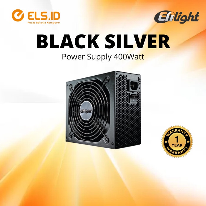 Jual Power Supply 400Watt Black Silver Enlight 80 Plus - Bronze ...