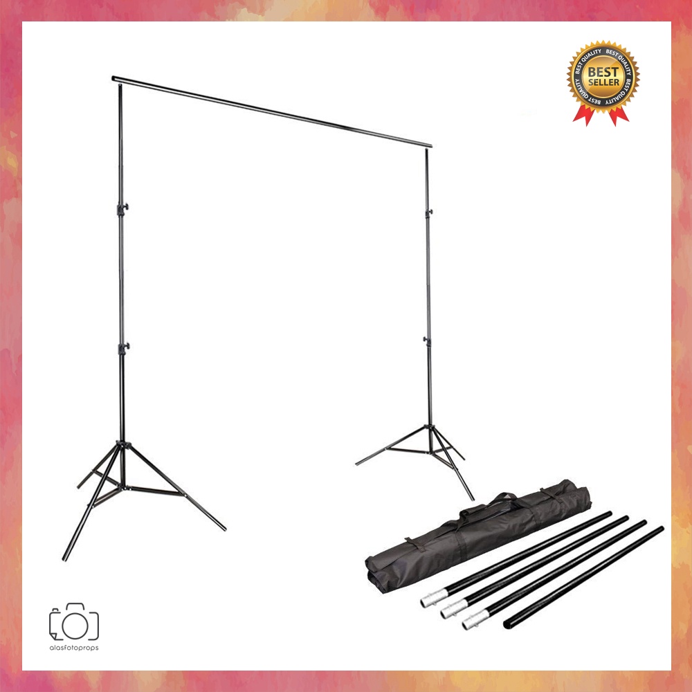 Jual Bracket Stand Backdrop Foto Studio 190x300 cm / Tiang Background ...