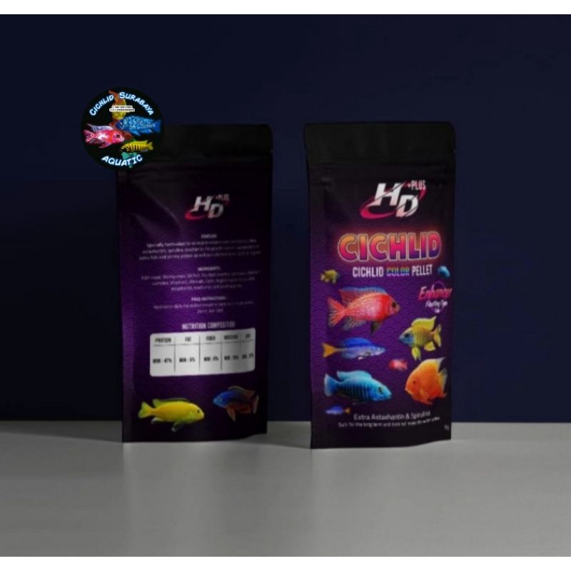 Jual Pelet Ikan HD+ Enhancer Cichlid 150g | Shopee Indonesia