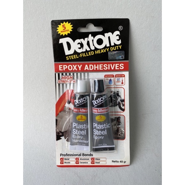 Jual Lem Besi DEXTONE Epoxy Adhesives 5 menit (Lem Perekat Pecah Belah ...