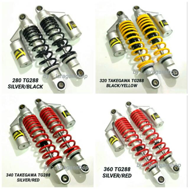 Jual TG 288 TAKEGAWA Shockbreaker / shock tabung motor Twin shock 280MM ...