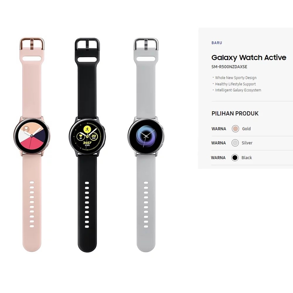 Jual SAMSUNG GALAXY WATCH ACTIVE R500 SEIN | Shopee Indonesia