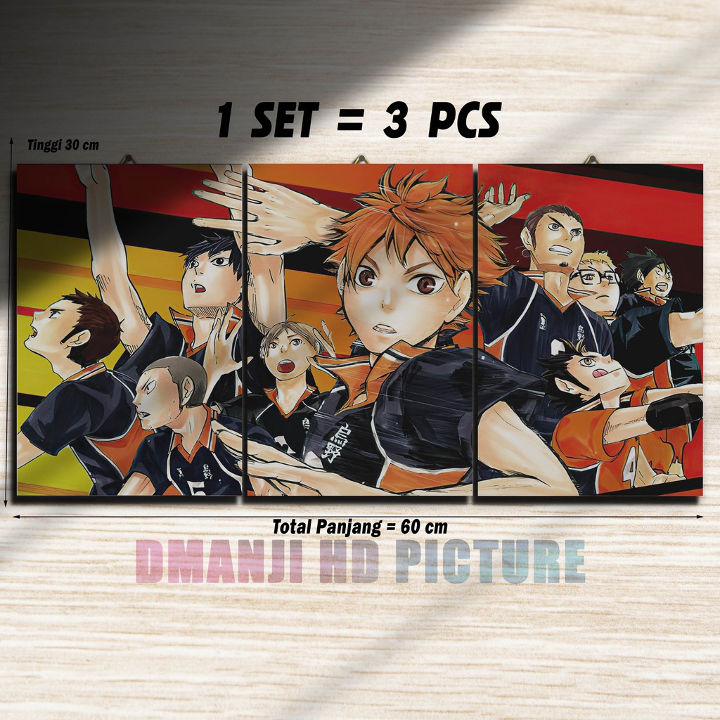 Jual POSTER KAYU MULTIPANEL HAIKYUU / POSTER KAYU ANIME HAIKYUU ...