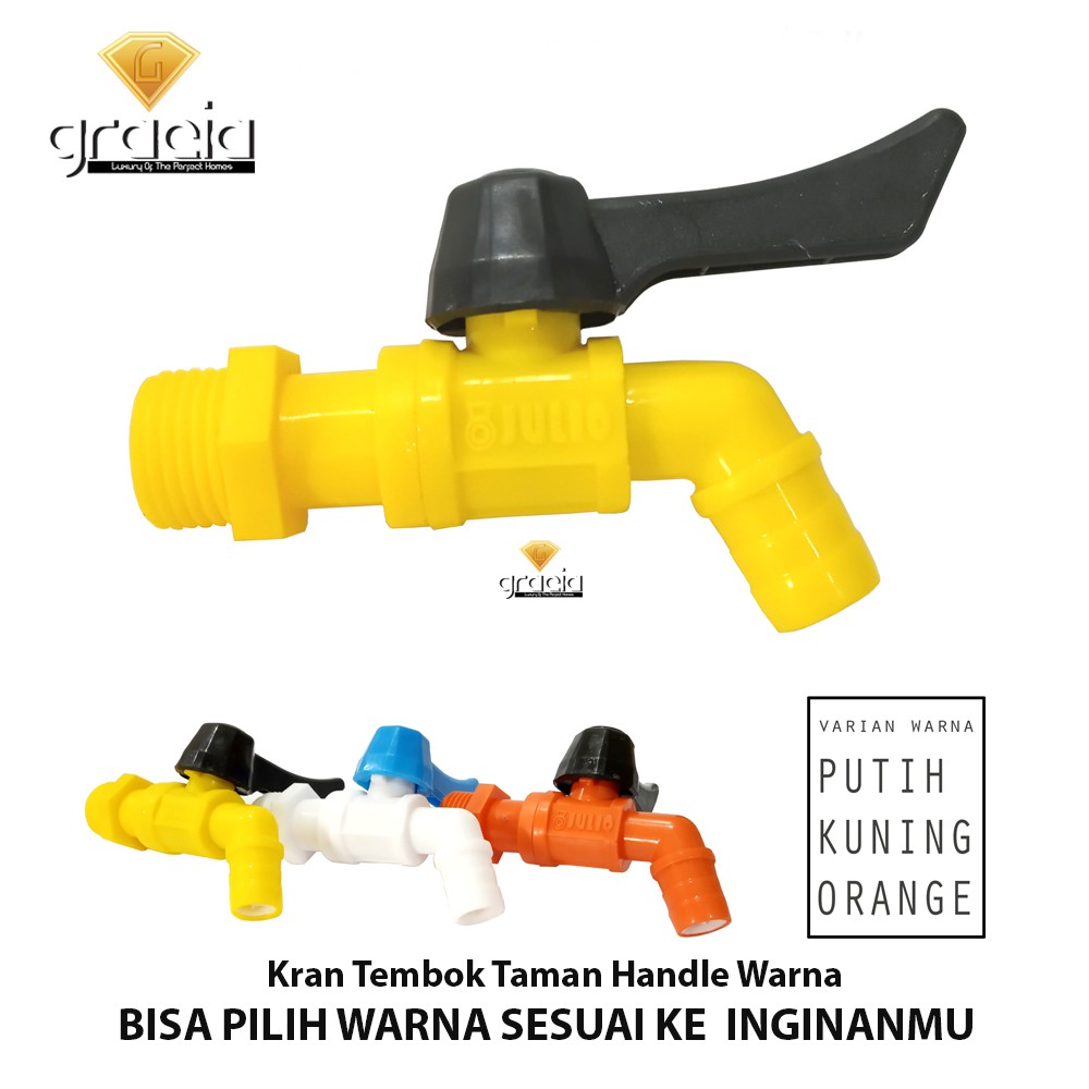 Jual Kran Air Plastik Kran Tembok 1/2inch Kran Julio Warna MURAH ...