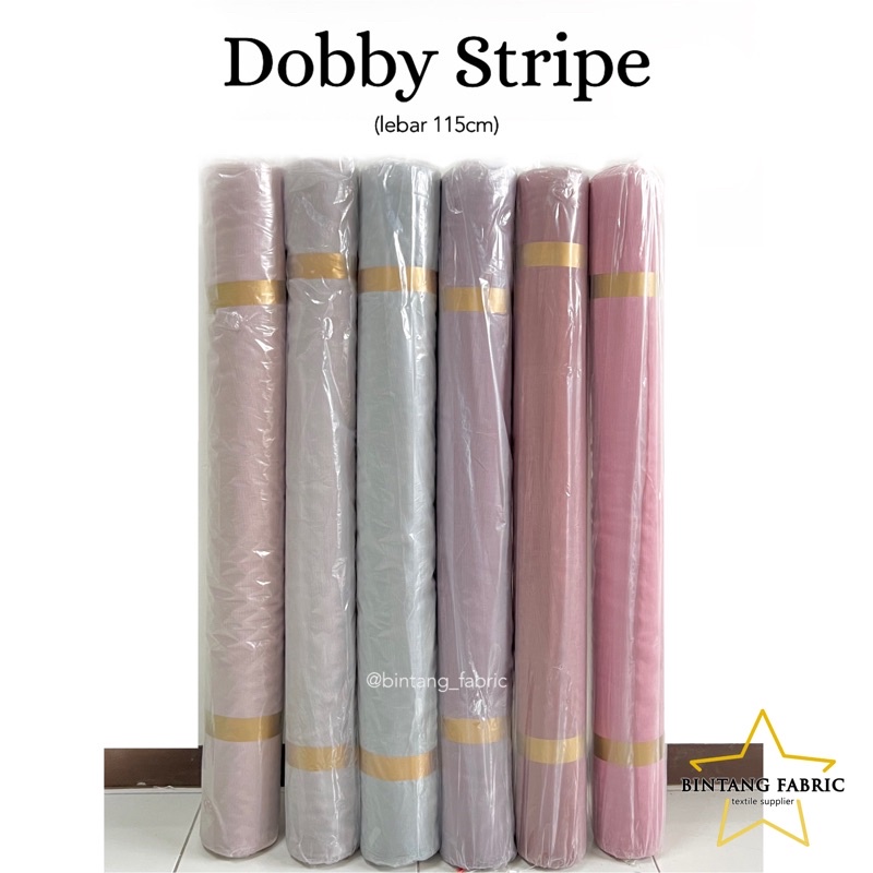 Jual 1 Rol Bahan Kain Dobby Stripe ± 60 yard | Shopee Indonesia
