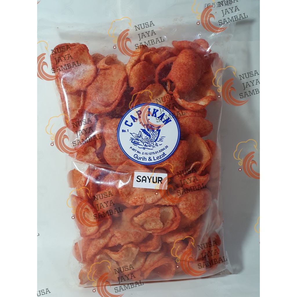 Jual Snack Sayur Cap ikan Kerupuk Pedas khas Medan 250 Gram | Shopee ...