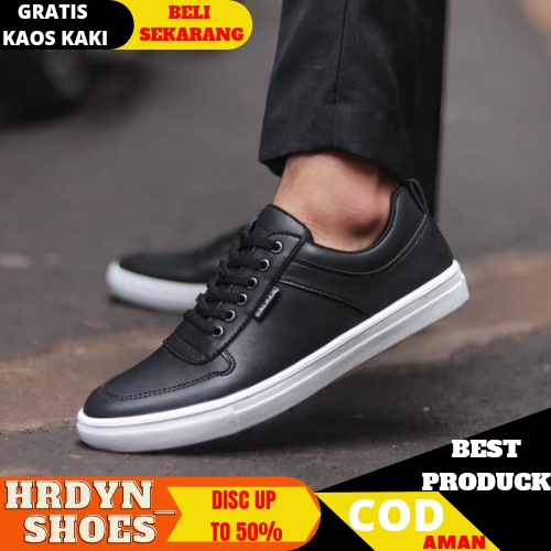 Jual Sepatu Sneakers Formal Pantofel pria Resmi Hitam Kondangan Kerja Casual | Shopee Indonesia