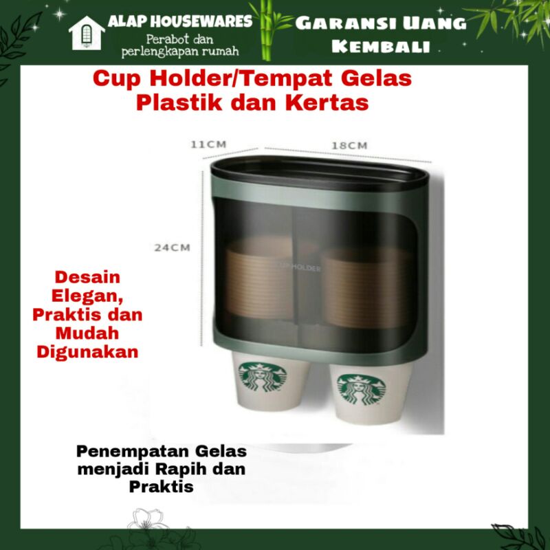 Jual A7 Dispenser Paper Cup Tempat Penyimpanan Gelas Plastik Gelas Cup ...