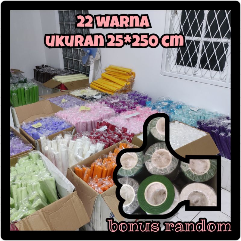 Jual paket kertas crepe italy semua 22warna ukuran 25*250cm | Shopee ...