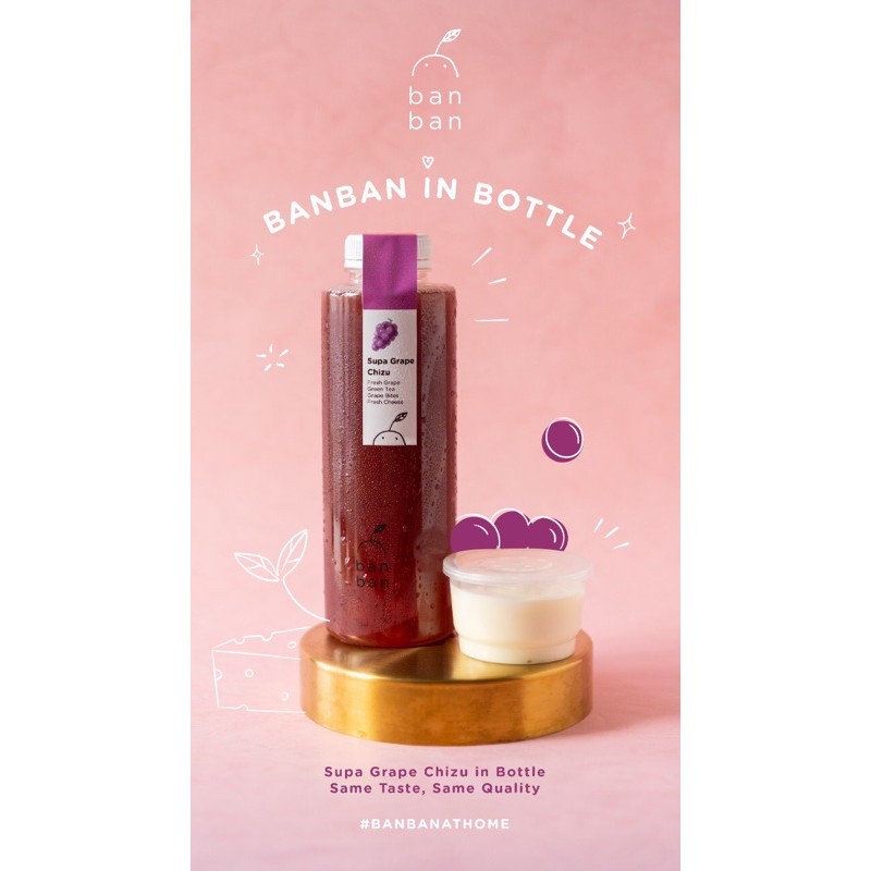Jual Supa Grape Chizu 500ml BAN BAN TEA Surabaya | Shopee Indonesia
