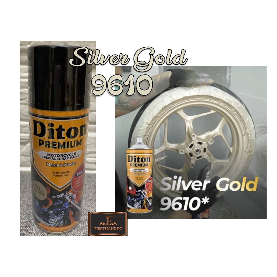 Jual Cat Semprot Diton Premium Silver Gold 9610* 400cc | Shopee Indonesia