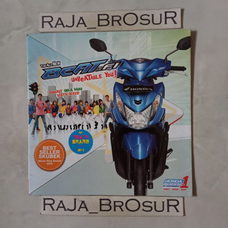 Jual Poster brosur katalog leaflet New Honda Beat FI Injeksi 2013 ...