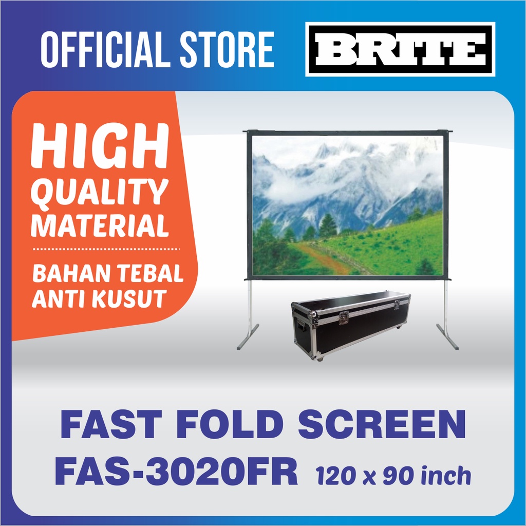 Jual BRITE SCREEN FAS-3020FR FASTFOLD SCREEN || Layar Proyektor ...