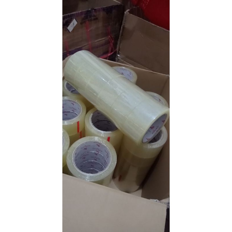 Jual lakban bening kualitas daimaru roll isi 100 yard 2 inch 48mm 1 roll 6pcs harga per pcs ...