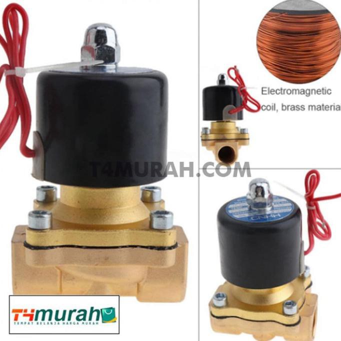 Jual Kran Air Electric Water Selenoid Valve NC 1/2 AirWater Control Switch | Shopee Indonesia