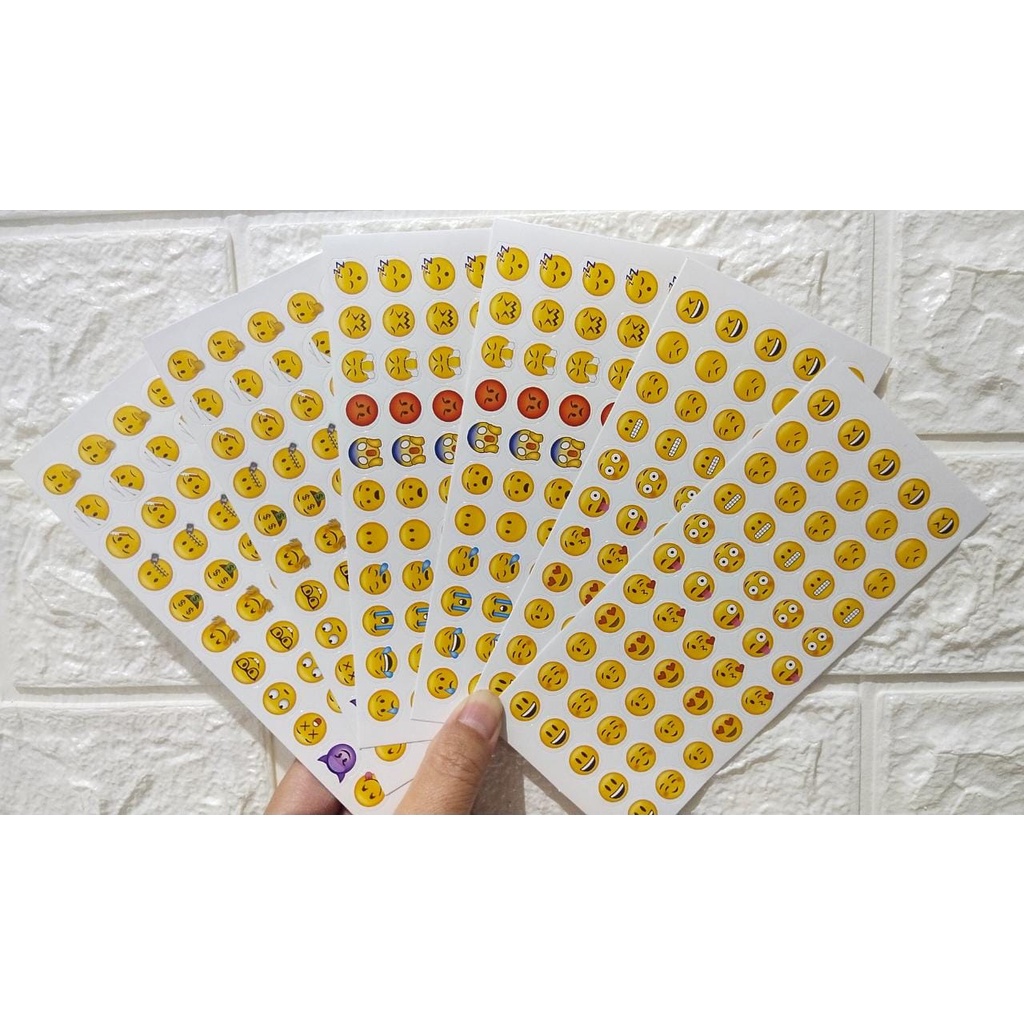 Jual STIKER EMOJI / STIKER EMOTICON LUCU / STICKER HIAS BENTUK EMOTICON ...