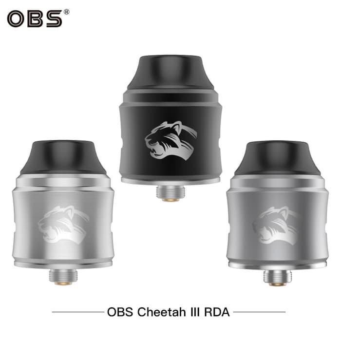 Jual CHEETAH III RDA 25MM AUTHENTIC BY OBS ATOMIZER MOD VAPORIZER VAPE ...