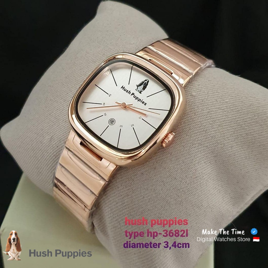 Jual Jam Tangan Wanita Hush Puppies HP3682 Tanggal Aktif Rantai ...