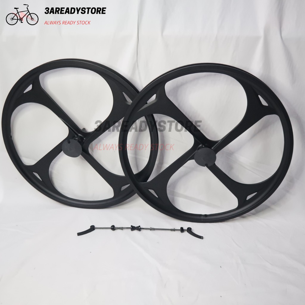 Jual velg / Wheelset racing sepeda ALLOY 26 inch Full Black colour ...