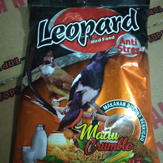 Jual Leopard madu crumble pakan burung kicau Voer kasar anti | Shopee ...