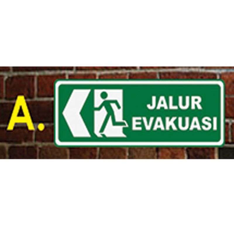 Jual Rambu Jalur Evakuasi Sign Rambu Fosfor / Glow in the Dark | Shopee ...