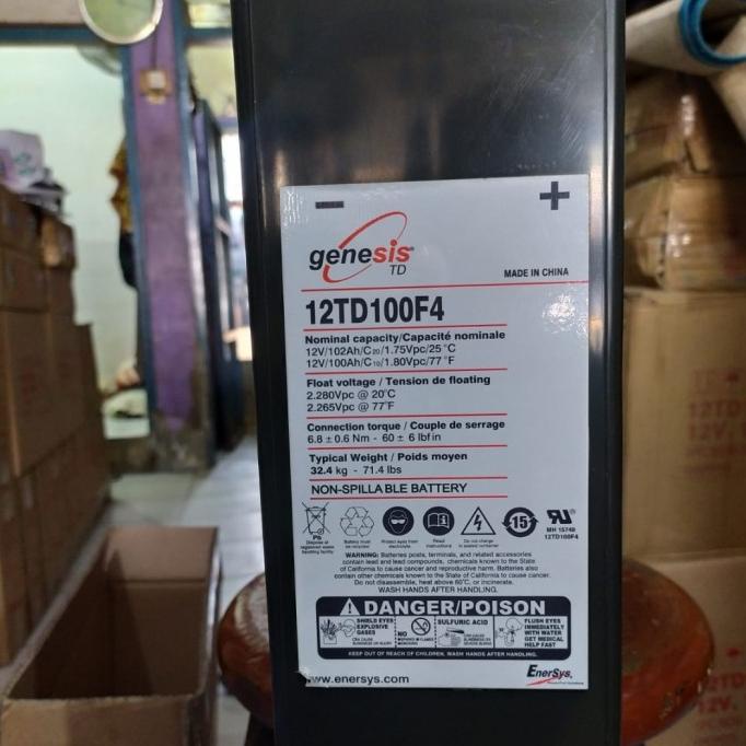Jual battery vrla genesis baru original 12v 100ah bergaransi solar ...