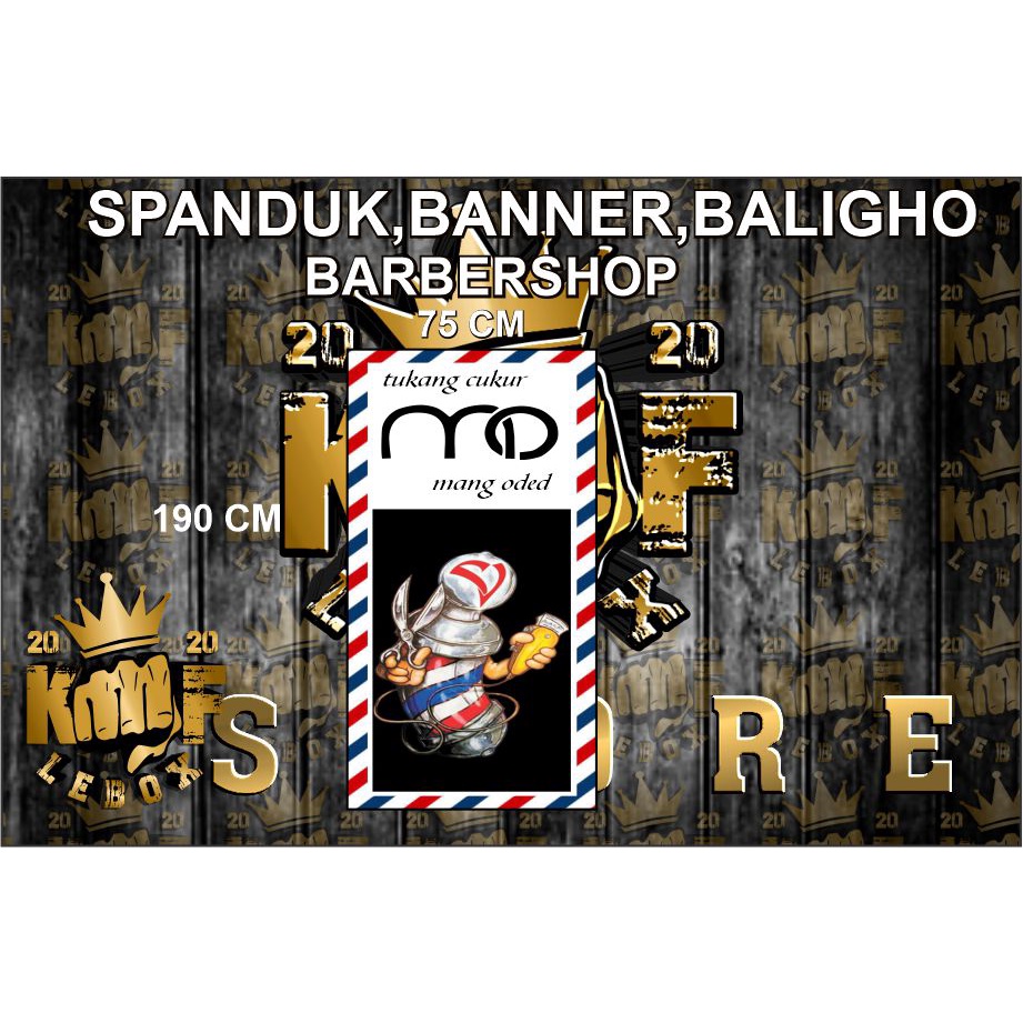 Jual SPANDUK X BANNER BALIGHO BARBERSHOP TUKANG CUKUR | Shopee Indonesia