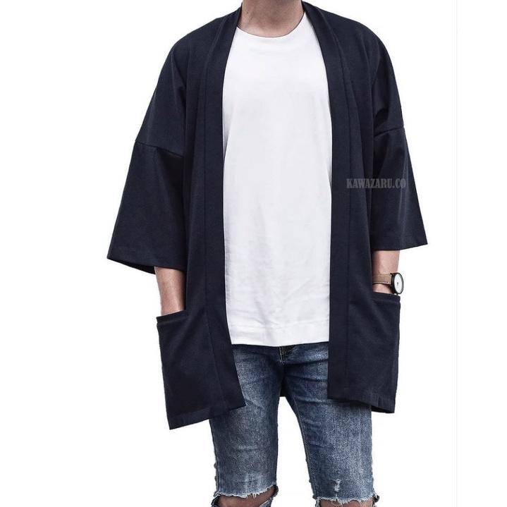 Jual KAZAWARU KIMONO OUTER PRIA LENGAN TANGAN PENDEK | KIMONO MODEL ...