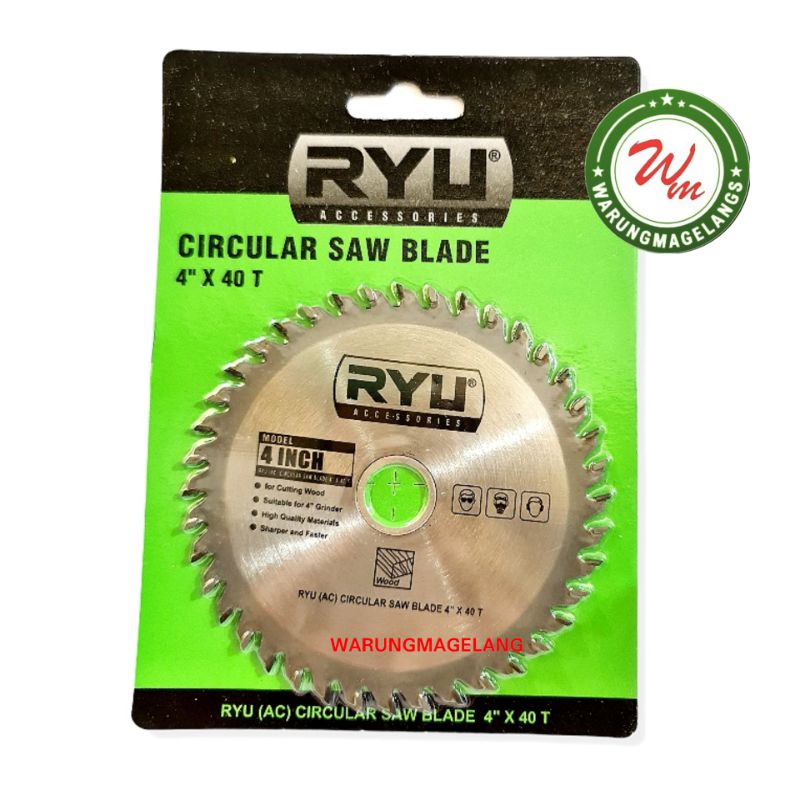 Jual Mata Pisau Kayu RYU Circle Circular Saw 4 Inch 40T Wood Circular ... Jual Mata Pisau Kayu RYU Circle Circular Saw 4 Inch 40T Wood Circular ...