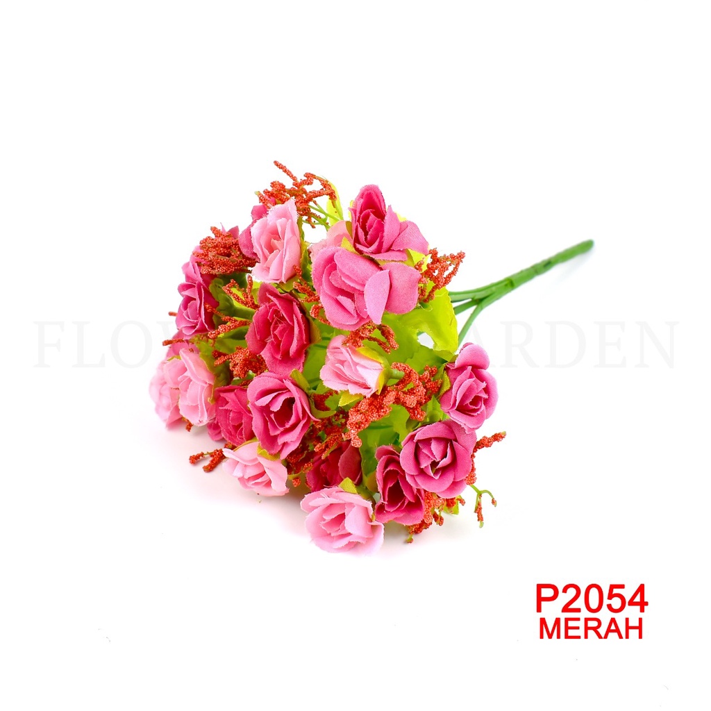 Jual HMPU COD / 1 Buket 7 Tangkai 21 Kepala Bunga Rose Imitasi Bahan ...