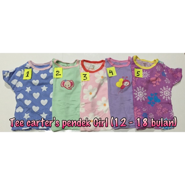 Jual Tee carter's pendek Girl (18 M) | Shopee Indonesia